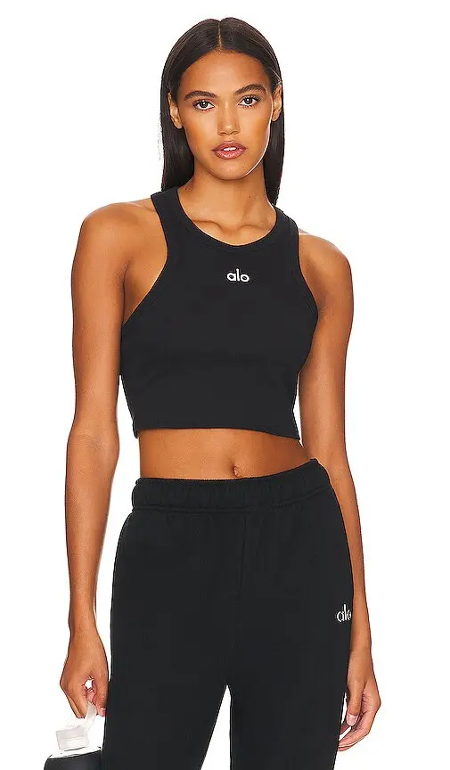 Alo Yoga Aspire Tank - Black & White | Editorialist